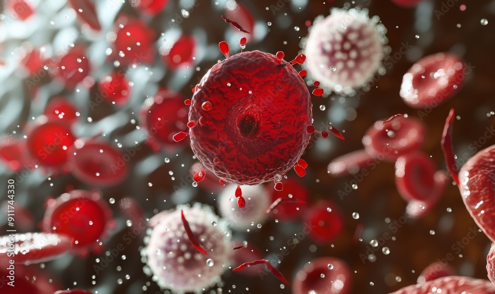 Lymphocytes, immune cells, white blood cells. Adaptive immune system ...