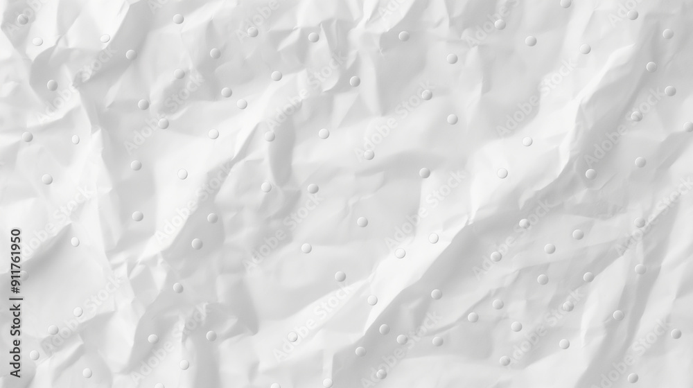 White Crumpled Paper Texture: A close-up abstract photo of white ...