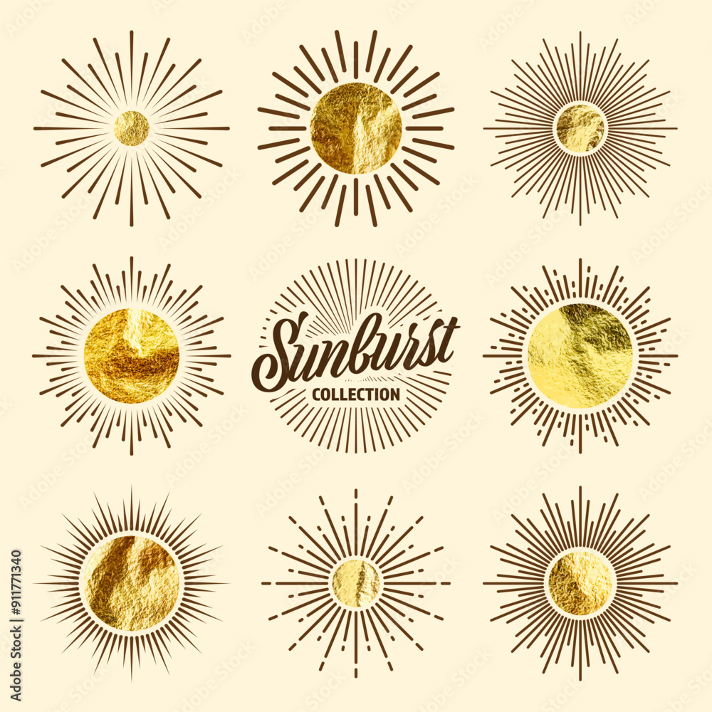 Poster Vintage sunburst, sunset beams – Wall Art | UkPosters