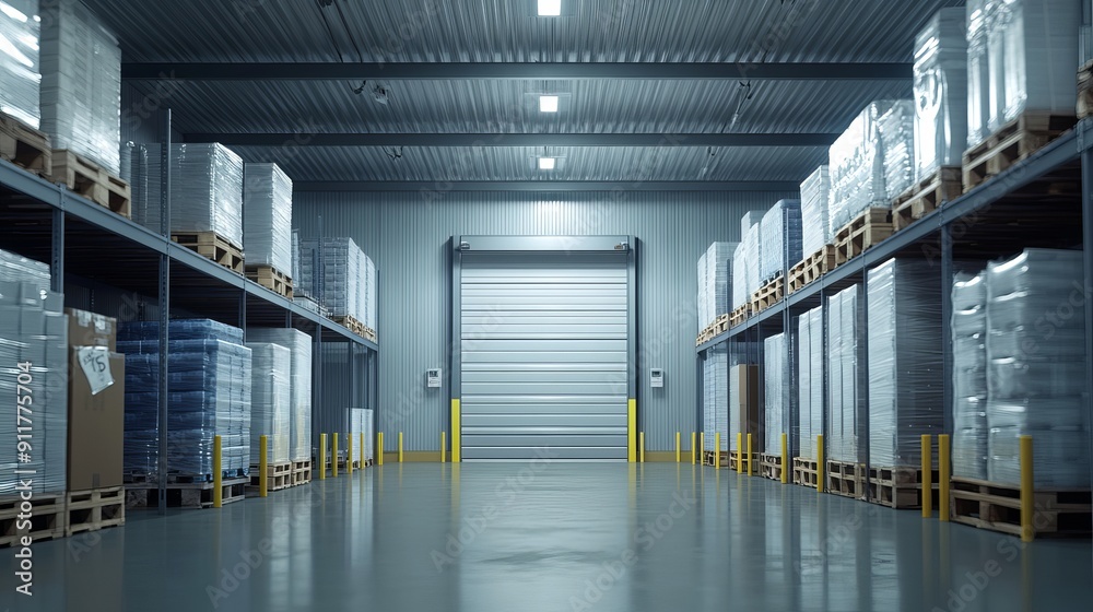 Warehouse Door Freezer. Shut the door to the warehouse. product ...