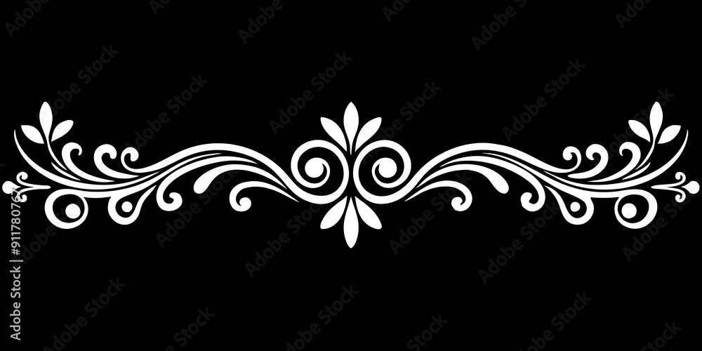 Elegant Modern Vector Ornamental Dividers on White Background - Line ...