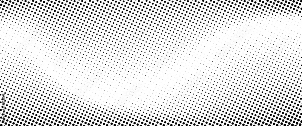 Black halftone vector art background with black dots on transparent ...