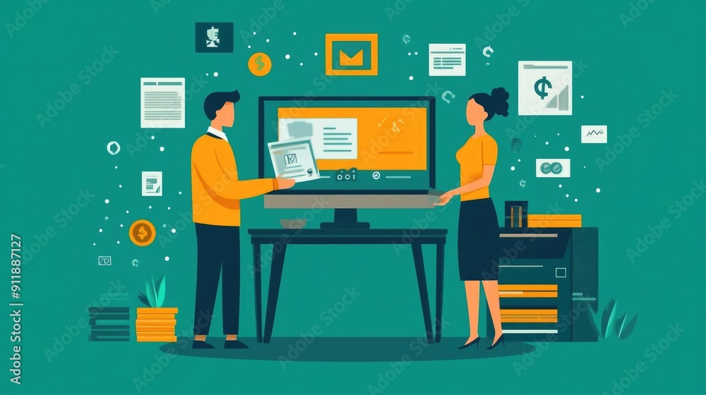 Peer to Peer Lending Loan Approval Process Flat Design of Digital ...