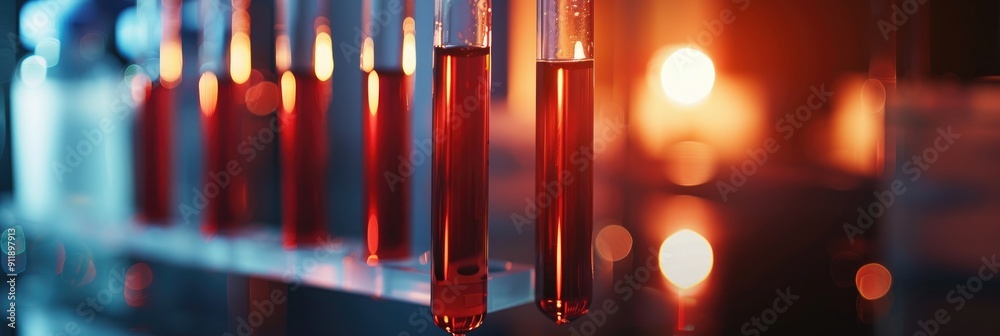 Blood sample tube for Antithrombin III test in a medical laboratory ...