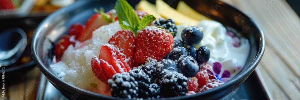 Bingsu Traditional Korean Shaved Ice Dessert Stock Photo | Adobe Stock