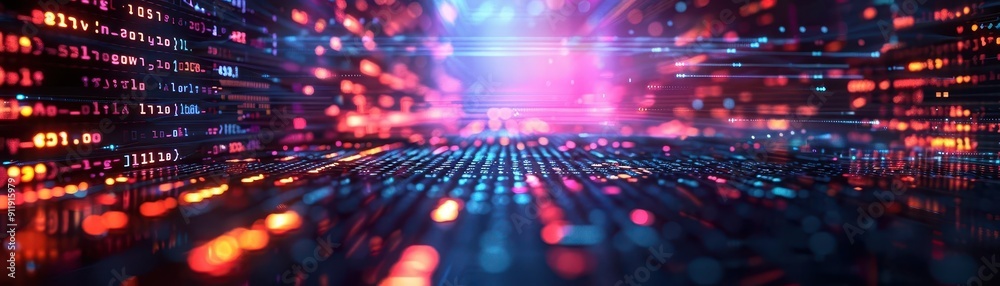 Script functions visualized in a sleek coding environment, front view ...