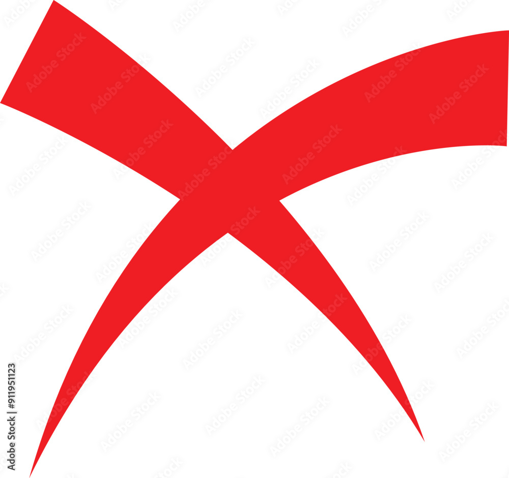 Red check mark icon. Wrong mark symbol. Wrong false mark symbol. Red ...