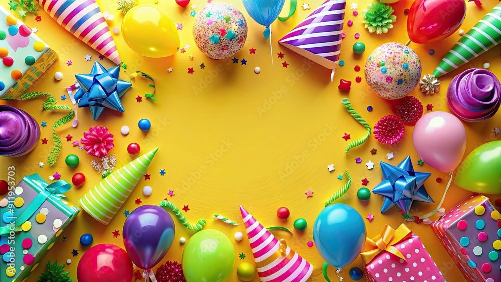 Vibrant and festive birthday background with bright colors and colorful ...