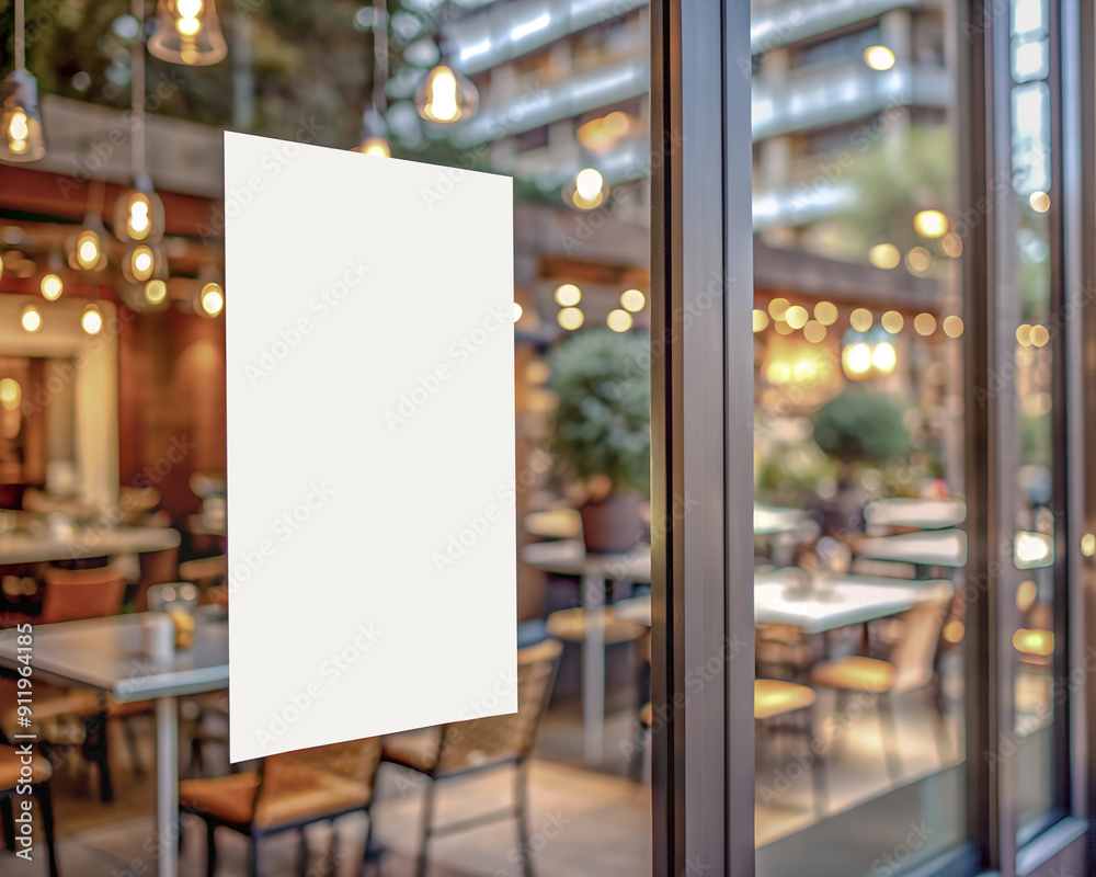 Poster promotion design mockup. Vertical empty white blank paper ...