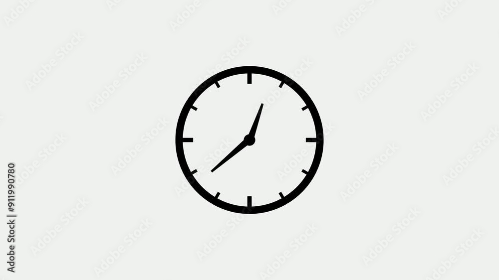 abstract beautiful wall clock animation background, digital analog ...