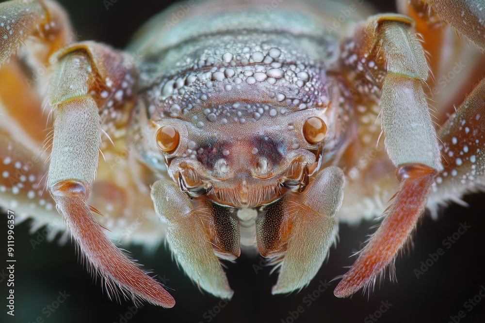 Close-up of a small alien arthropod, featuring multiple legs and a ...