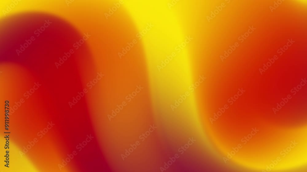 animated red and yellow gradient background with fluid motion. Suitable ...