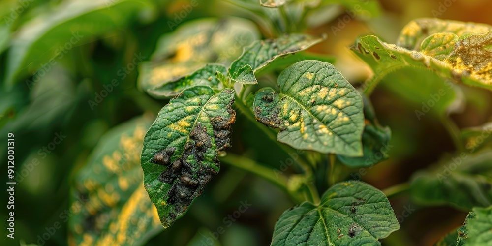 Potato Disease Early Blight Caused by Fungal Pathogen Alternaria solani ...