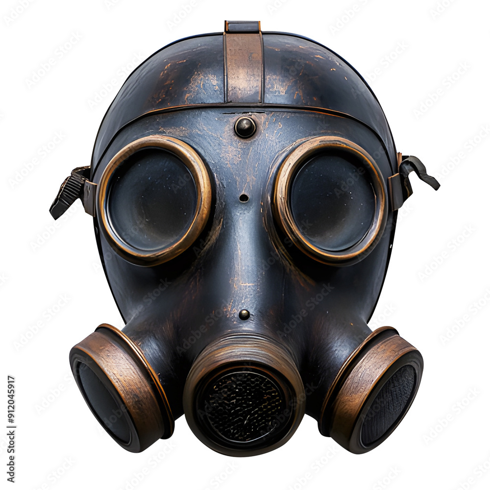 Old Gas mask double filter isolated on cut out PNG or transparent ...