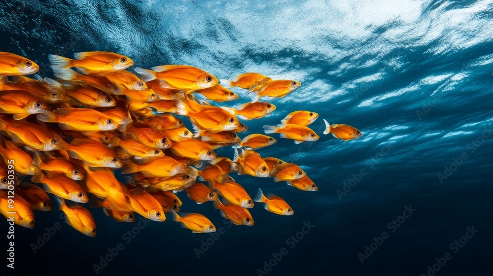 An underwater spectacle of fish schools darting through a kelp forest ...