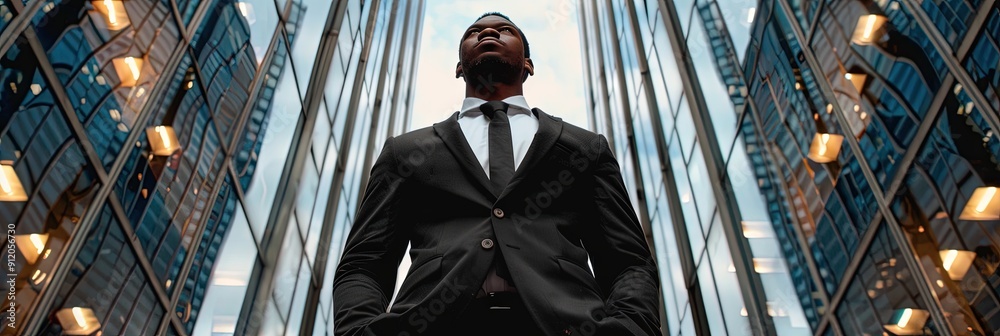 Well-groomed, rich young man in full height in an expensive suit ...