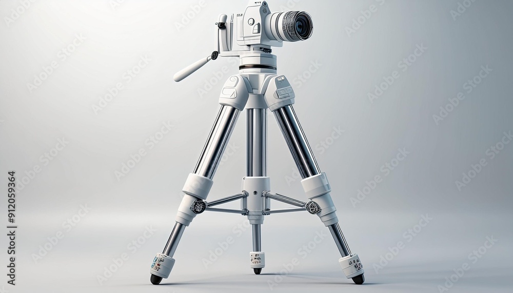 Photorealistic 3D Icon of a Professional Photography Tripod Featuring ...