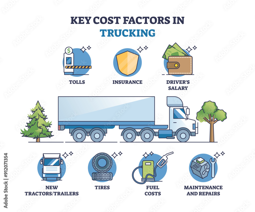 Key cost factors in trucking for full expenses calculation outline ...