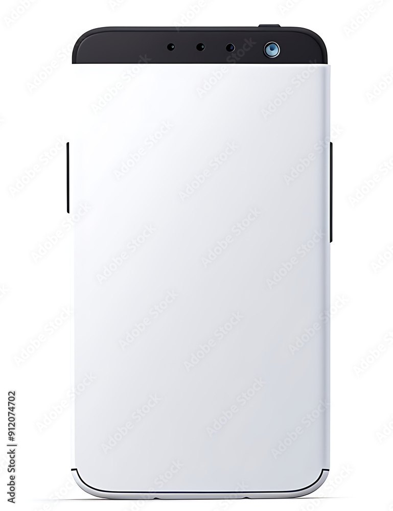 Minimalist 2D Flat-Style Art of a Smartphone Icon with Simplified ...