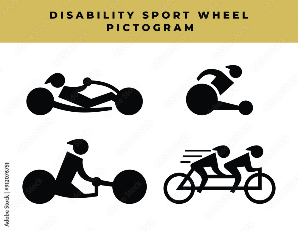 disability sport pictogram. silhouette icon of disability athlete ...