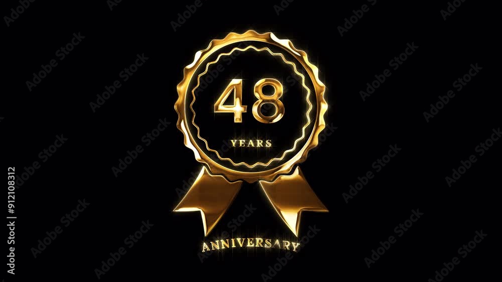 48th Anniversary Celebration. Happy 48 Years Anniversary Animation in ...
