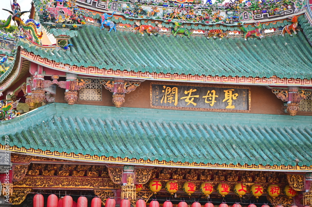 Taiwan - Jul 09, 2024: Anping Kaitai Tianhou Temple in Tainan is one of ...