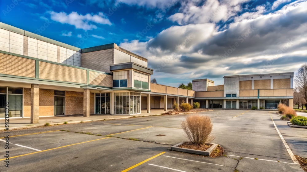 Abandoned shopping center in Cincinnati suburbs with empty corridors ...