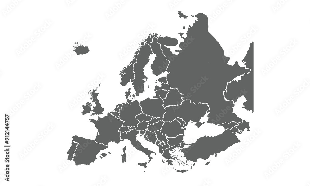 Europe map isolated on white background. for website layouts ...