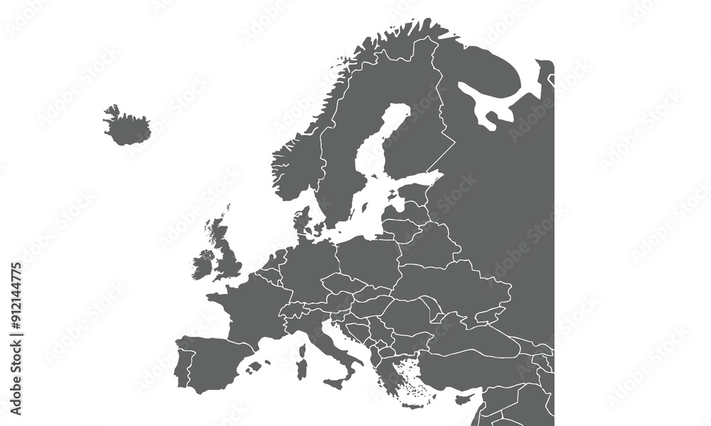 Europe map isolated on white background. for website layouts ...