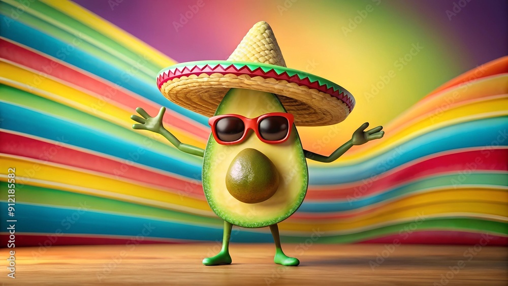 Taco Tuesday Fiesta: A Vibrant Avocado's Dance of Joy generative AI ...