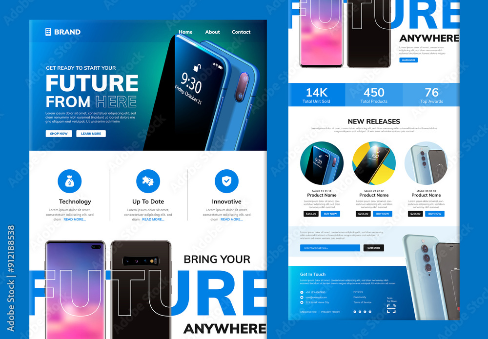 Creative Landing Page Template Stock Template | Adobe Stock