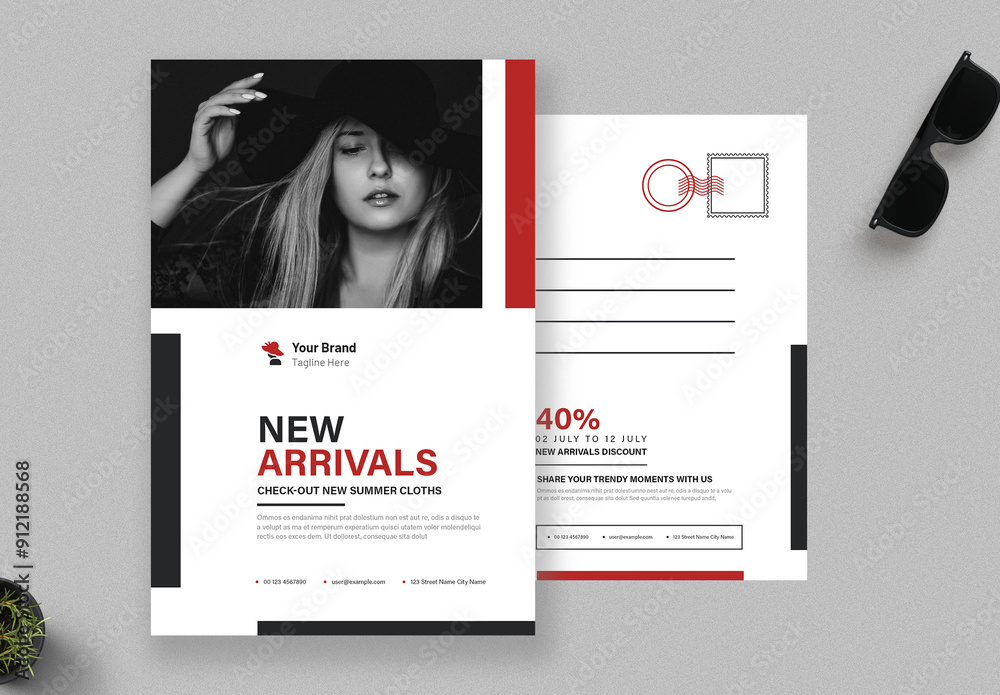 Fashion Sale Post Card Template Stock Template | Adobe Stock