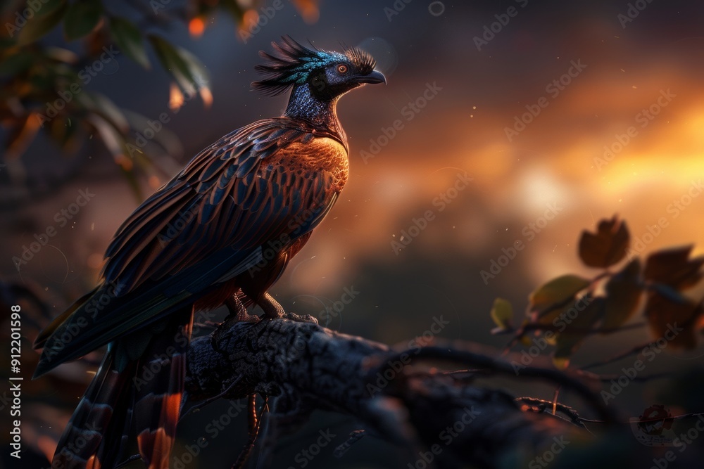 Avian creatures with scales in the wilderness, blending the features of ...