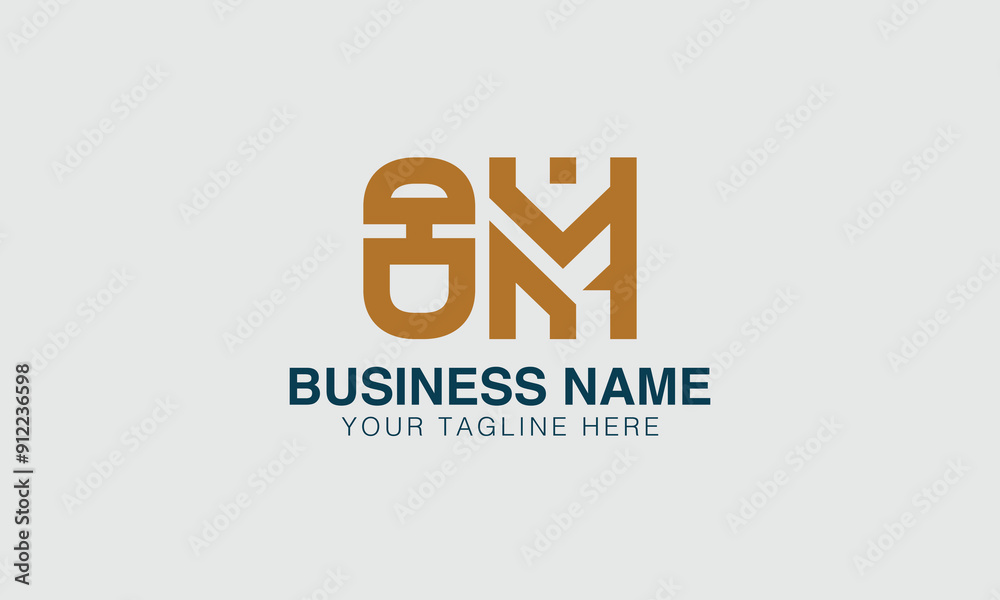 OM O om initial logo | initial based abstract modern minimal creative logo, vector template ...