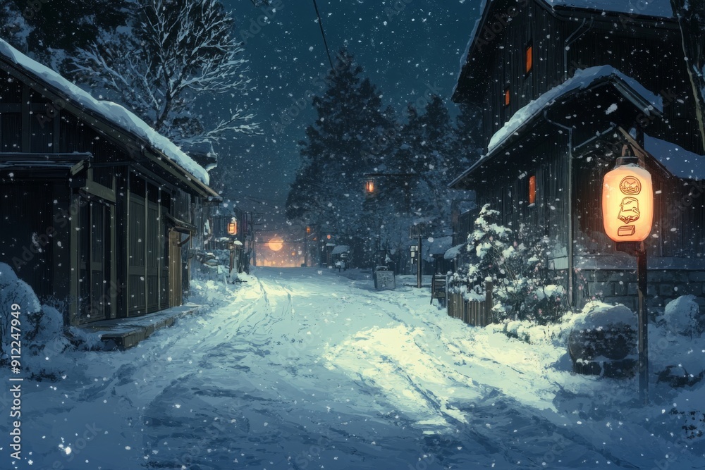 Secrets of the Snow: An Animated Winter Scene Unveiling Hidden ...