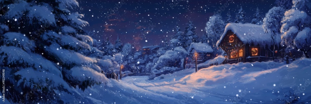 Secrets of the Snow: An Animated Winter Scene Unveiling Hidden ...