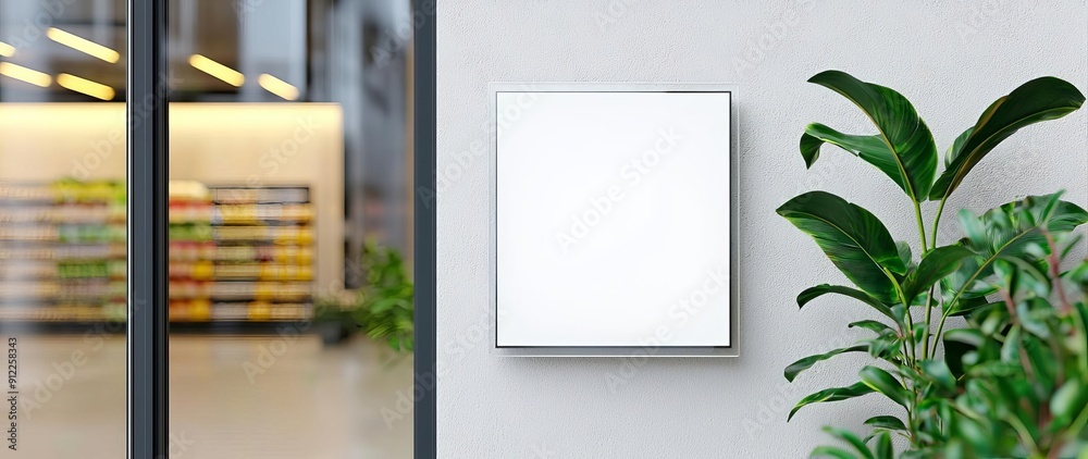 Blank crescent store signage design mockup isolated, ceramic badge ...