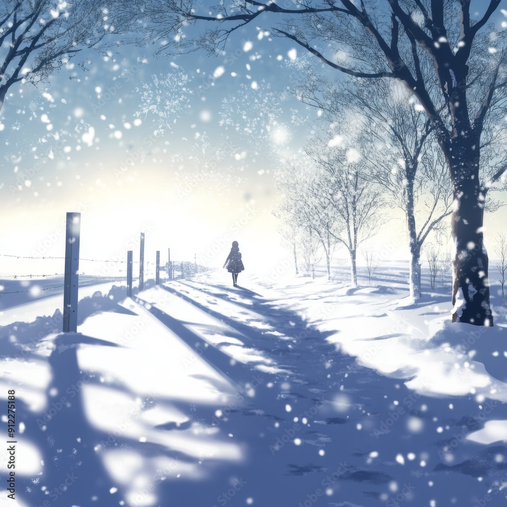 Snowy Silhouettes: An Animated Snow Scene with Shadows Interplay ...