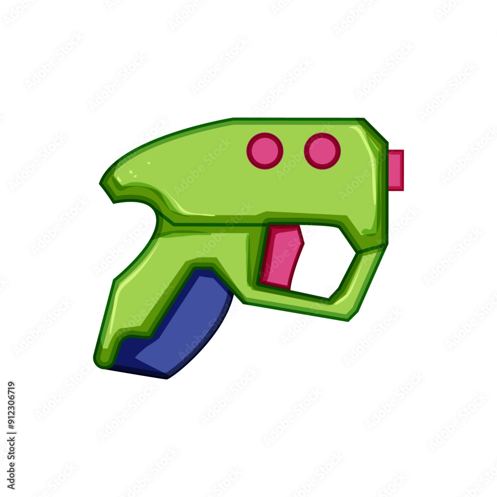 laser blaster gun cartoon. weapon game, space shot, effect beam laser ...