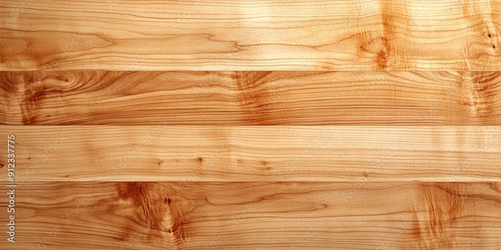 Birdâ€™s eye view of a maple wood surface, light and smooth, with fine ...