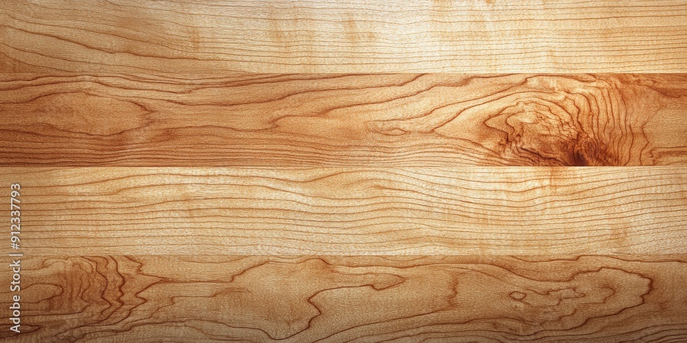 Birdâ€™s eye view of a maple wood surface, light and smooth, with fine ...