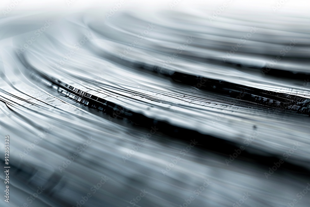 Extreme macro image of a piece of Damascus steel, complex folded metal ...