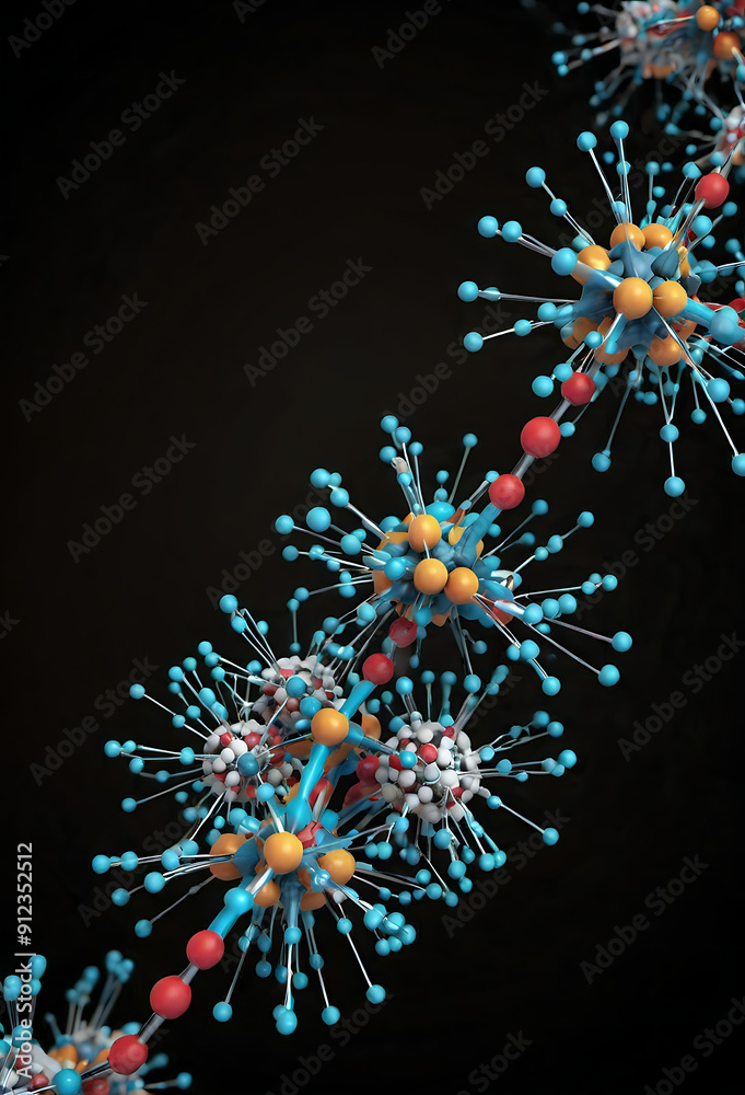 Visuals showing the steps involved in the chemical synthesis of complex ...