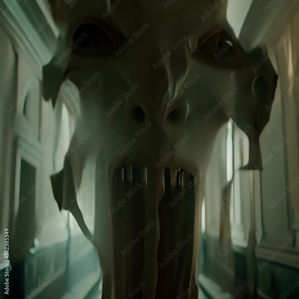 Terrifying Alien Monster in Haunted Mansion - Creepy Creature with ...