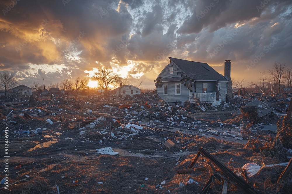 Stunning depiction captures powerful aftermath of a tornado, highlight ...