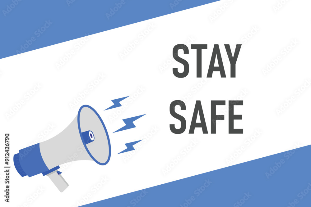 stay safe button, banner, label, template for website. stay safe text ...