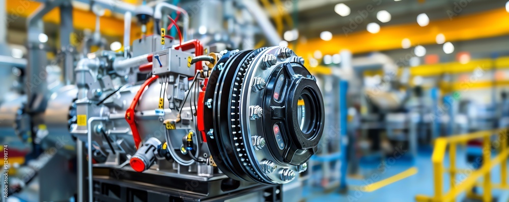 Large industrial compressor providing air for a manufacturing plant ...