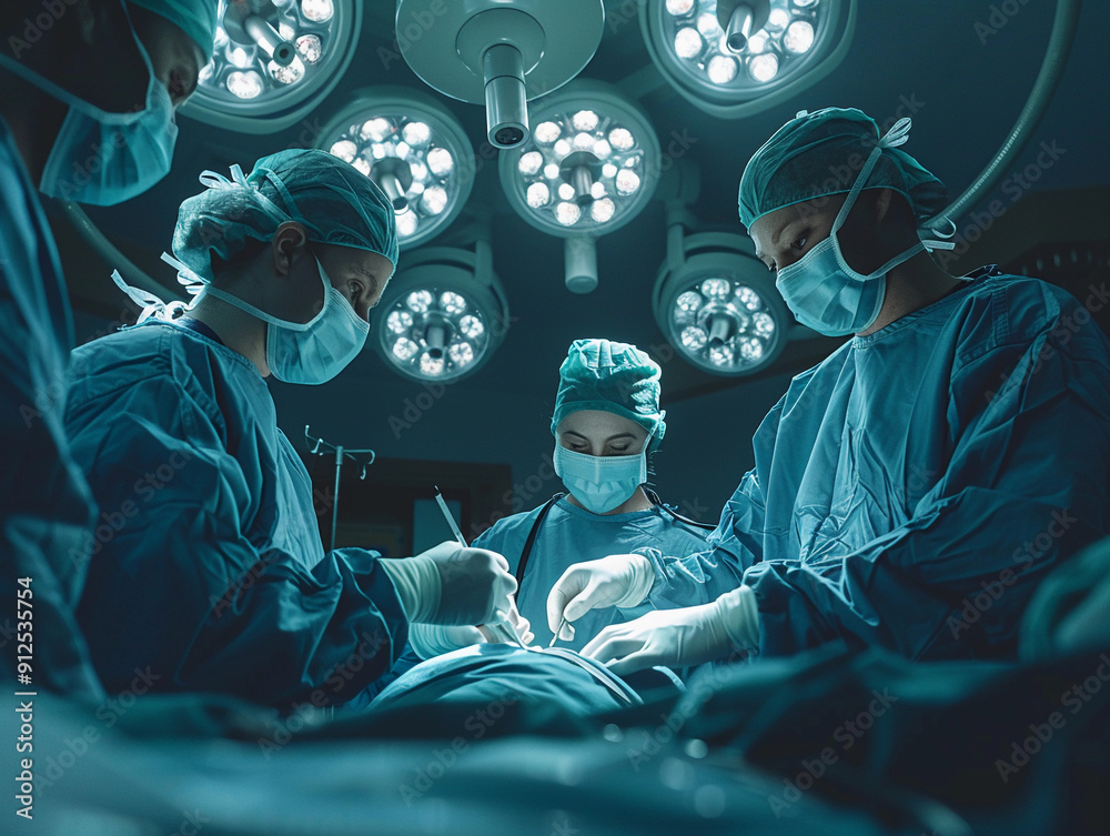 Surgical Team Performing a Complex Operation in a Modern Hospital ...