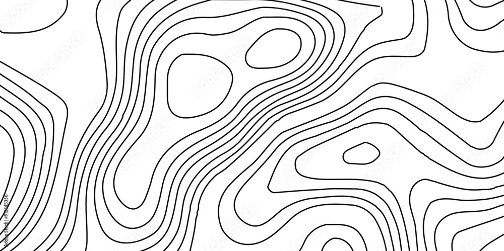 Topographic map. Geographic mountain relief.Black and white topography ...