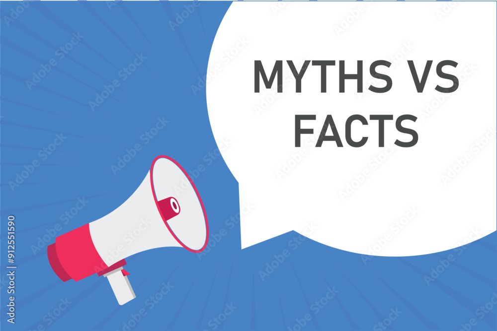 myths vs facts button, banner, label, template for website. myths vs ...